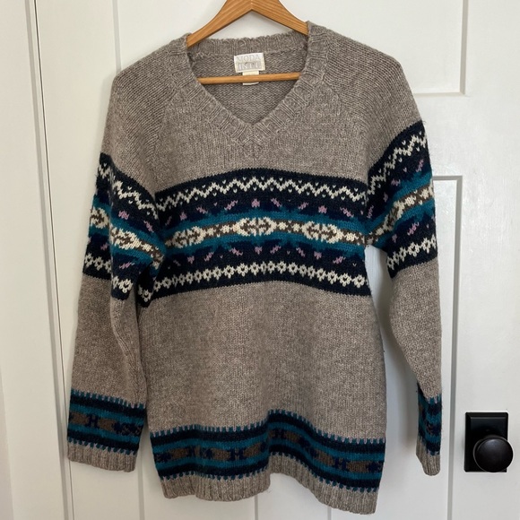 Vintage | Sweaters | Vintage Moda Intl Wool Grandpa Sweater | Poshmark